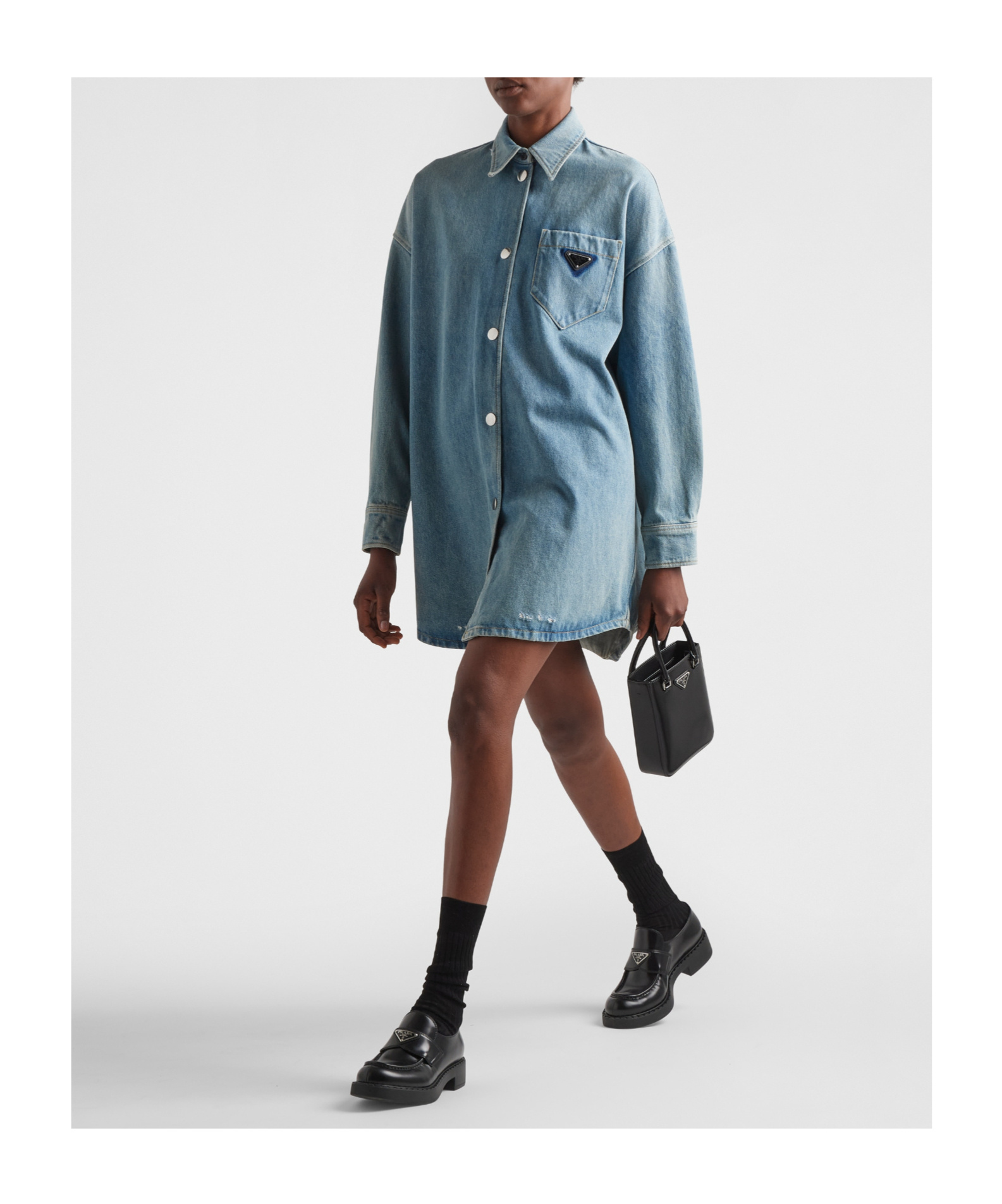 PRADA Prada Oversized Organic Denim Shirt